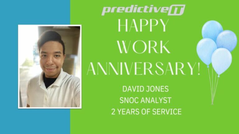 Happy Work Anniversary, David! | predictiveIT